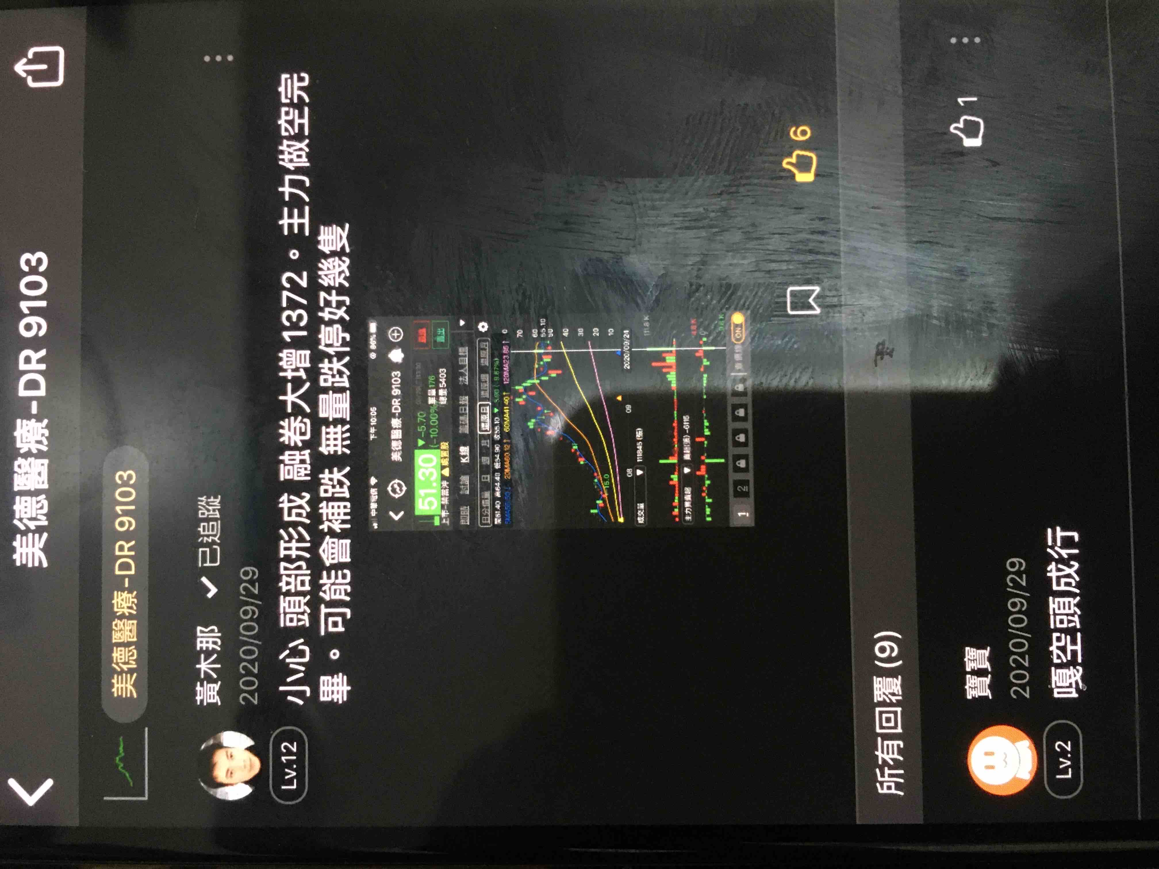 9103 美德醫療-DR - 9/29號有提醒大家。是希望大...｜CMoney 股市爆料同學會