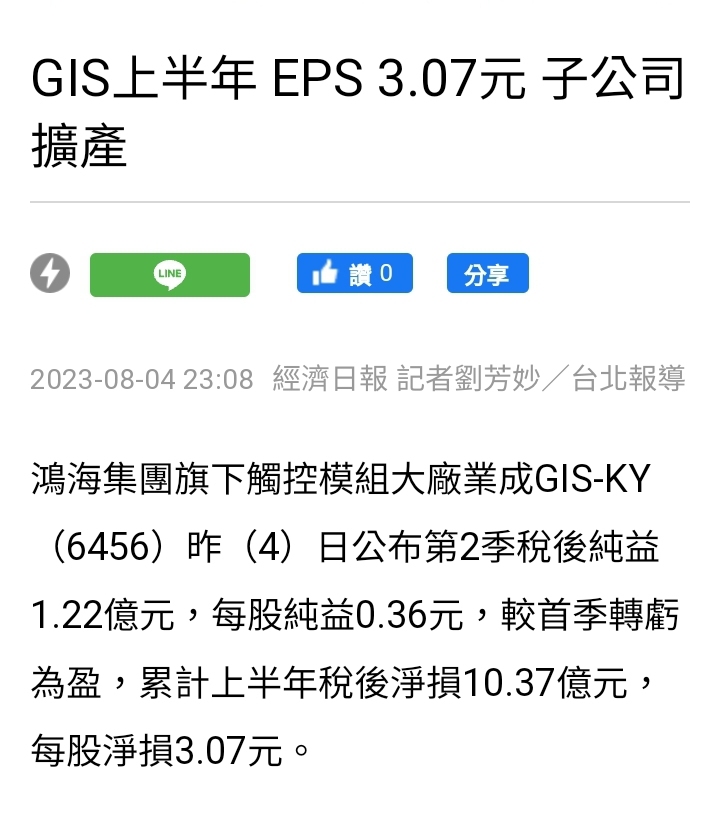 6456 GIS-KY - 這標題是在亂寫什麼？EPS明明...｜CMoney 股市爆料同學會