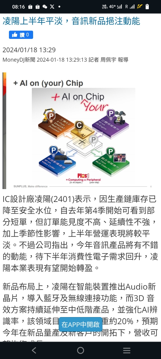 2401 凌陽 - AI Pin其中主打聲控、即時...｜CMoney 股市爆料同學會