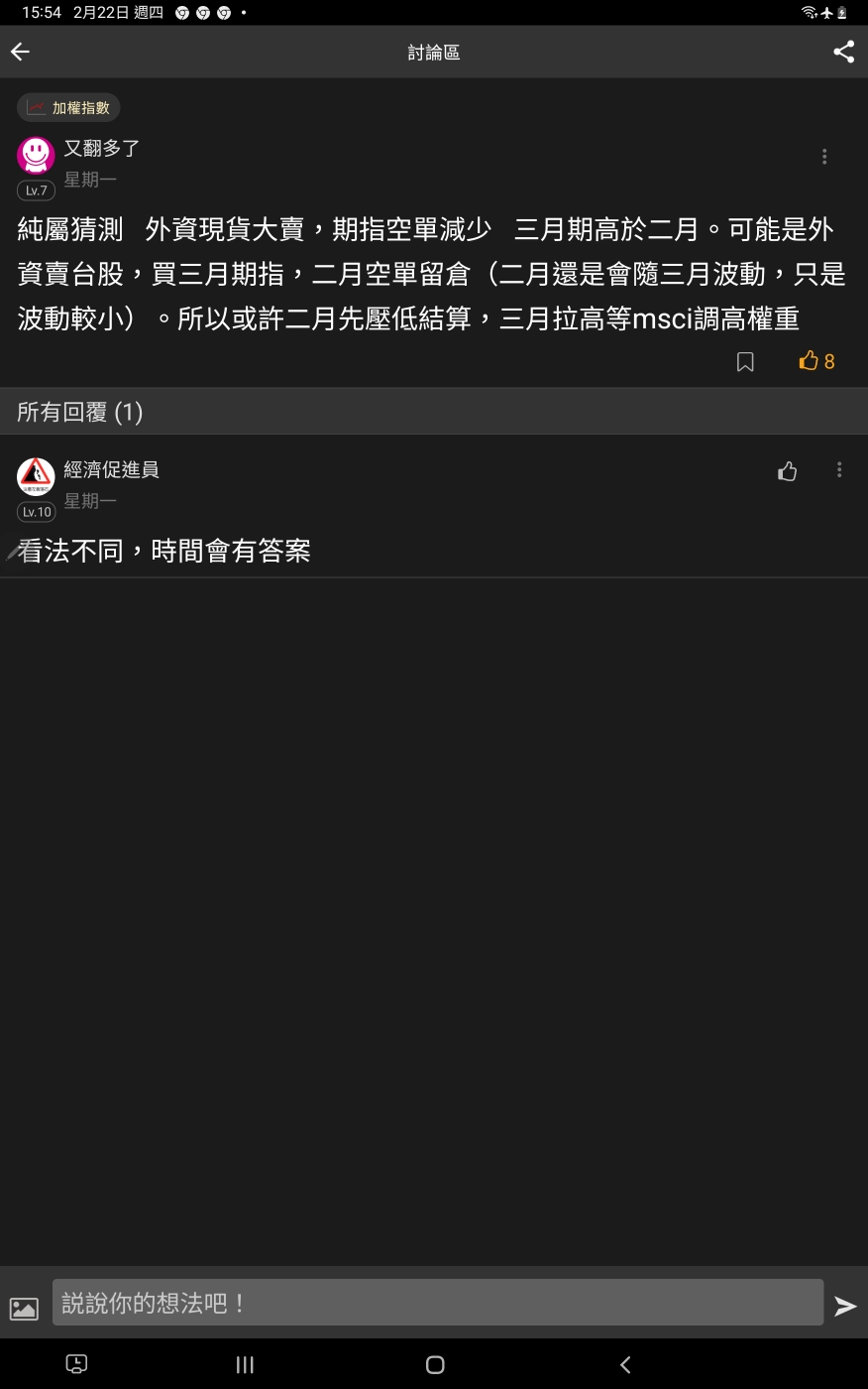 TWA00 加權指數 - 隨便猜都能猜對｜CMoney 股市爆料同學會