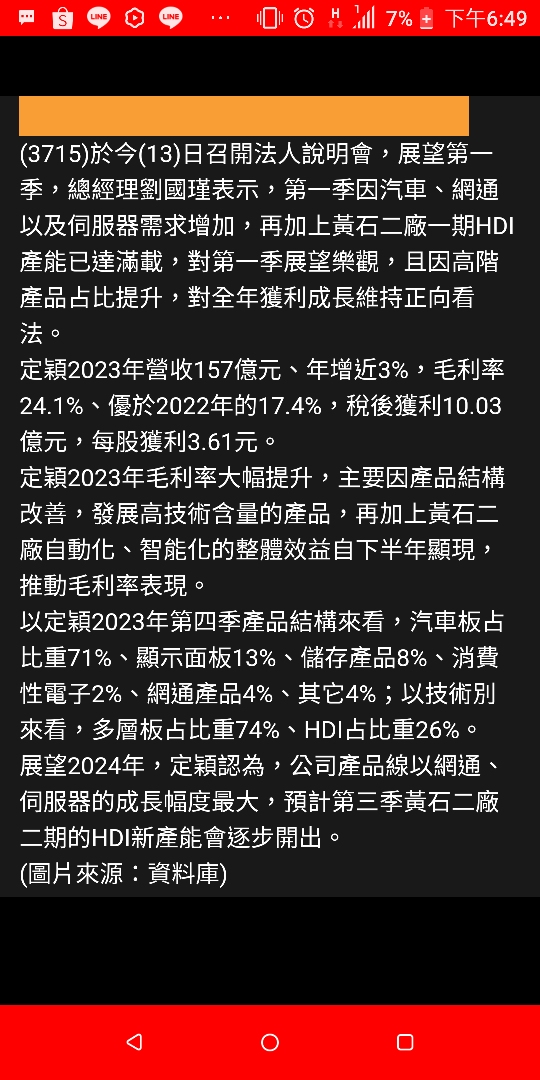 3715 定穎投控 - 今天的法說會｜CMoney 股市爆料同學會