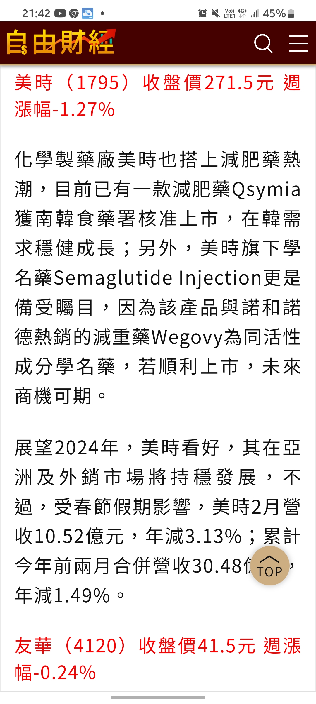 1795 美時 - 瘦瘦藥來了，美好時光。｜CMoney 股市爆料同學會