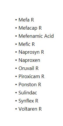 非類固醇止痛葯 (NSAIDs)
