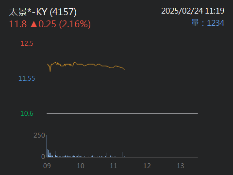 太景*-KY(4157)-今日即時股價與歷史行情走勢