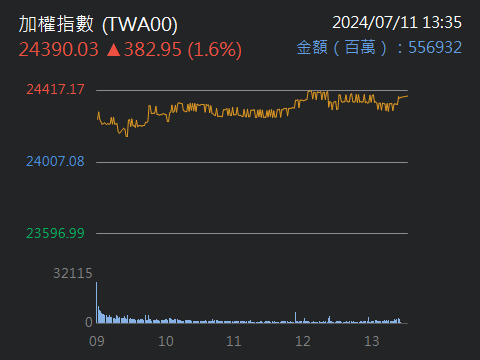 TWA00 加權指數 - ### 日盤走勢分析 (2024-07-12) #### ...｜CMoney 股市爆料同學會