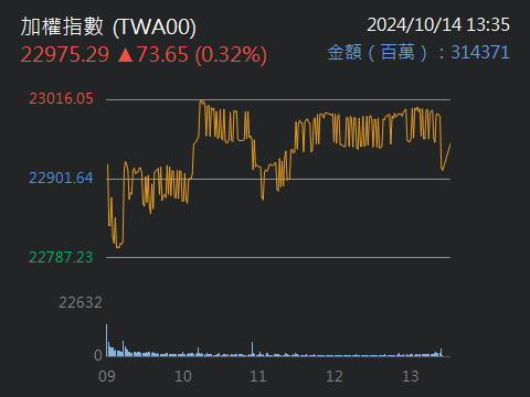 TWA00 加權指數 - 經濟日報晨訊 2024/10/15 台股黑翻紅，力抗對岸...｜股市爆料同學會