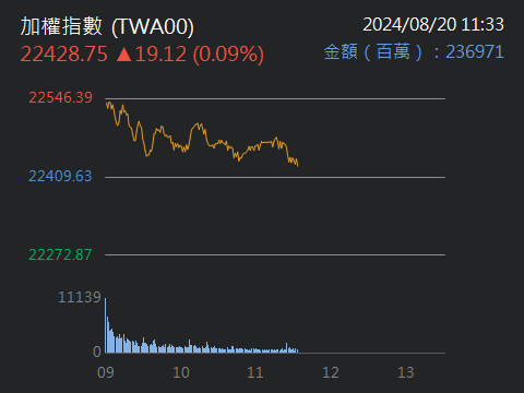 TWA00 加權指數 - 2024/08/20 07:24 壹蘋新聞網 / 呂承哲 ...｜股市爆料同學會